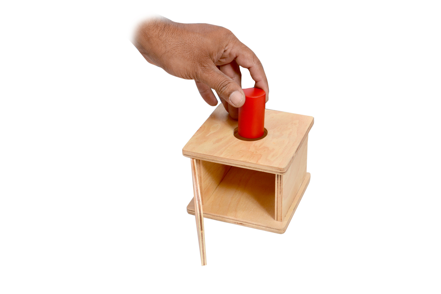 Imbucare box with large cylinder, montessori imbucare box