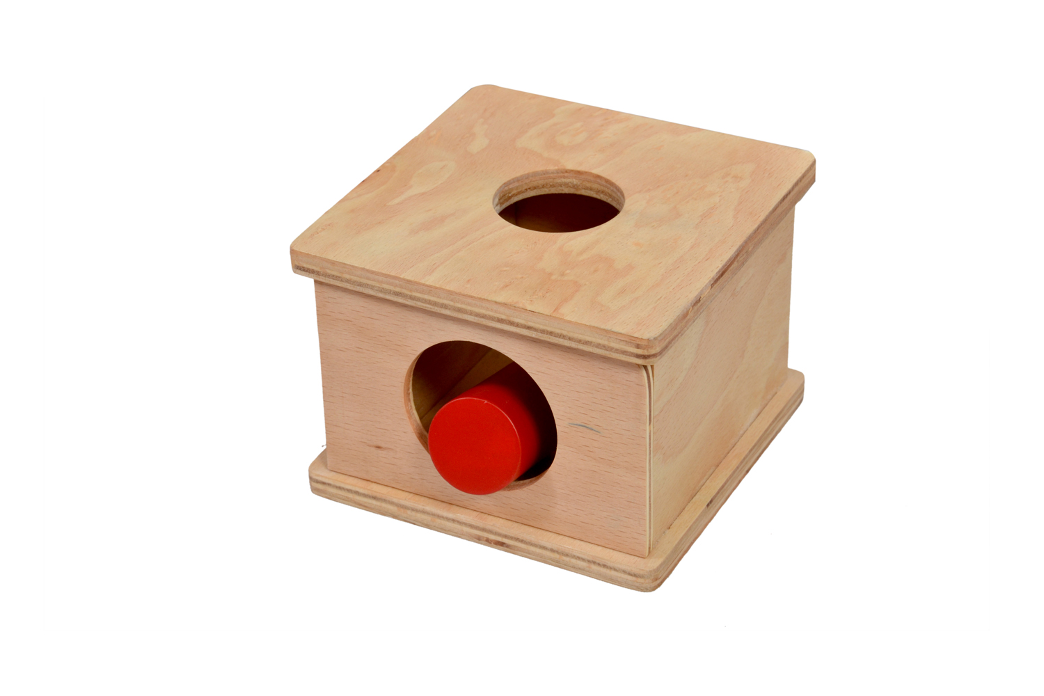 Imbucare box with large cylinder, montessori imbucare box