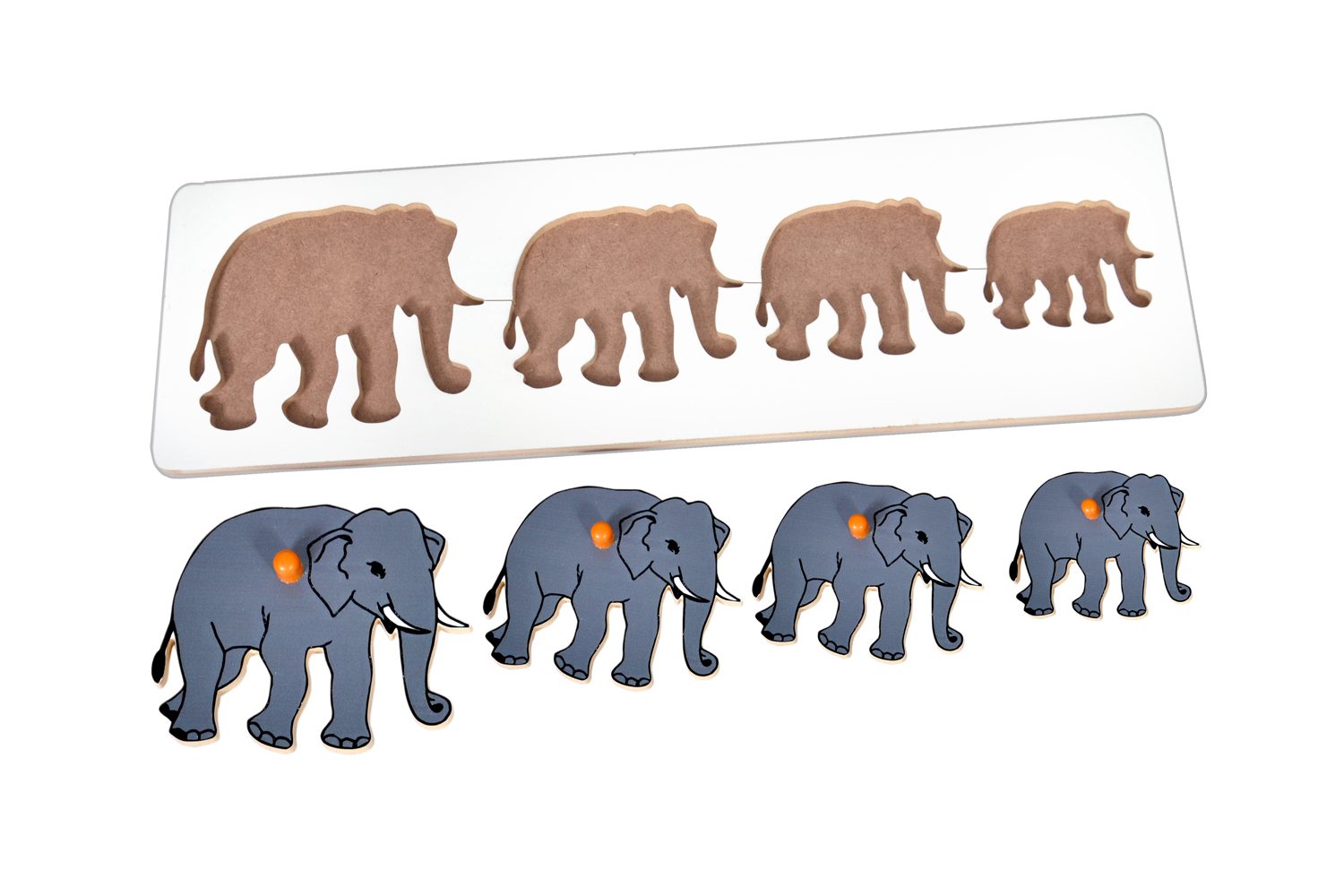 Buy Size Variation Inset Board Elephant At Best Price | KidKen Edu ...