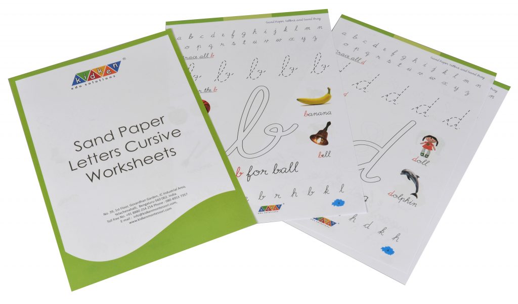 Sandpaper Letters Cursive - Kidken Edu Solutions