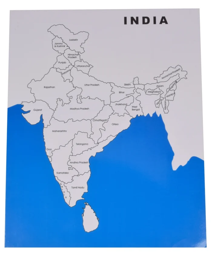 Control Map India - Labelled - Kidken Edu Solutions