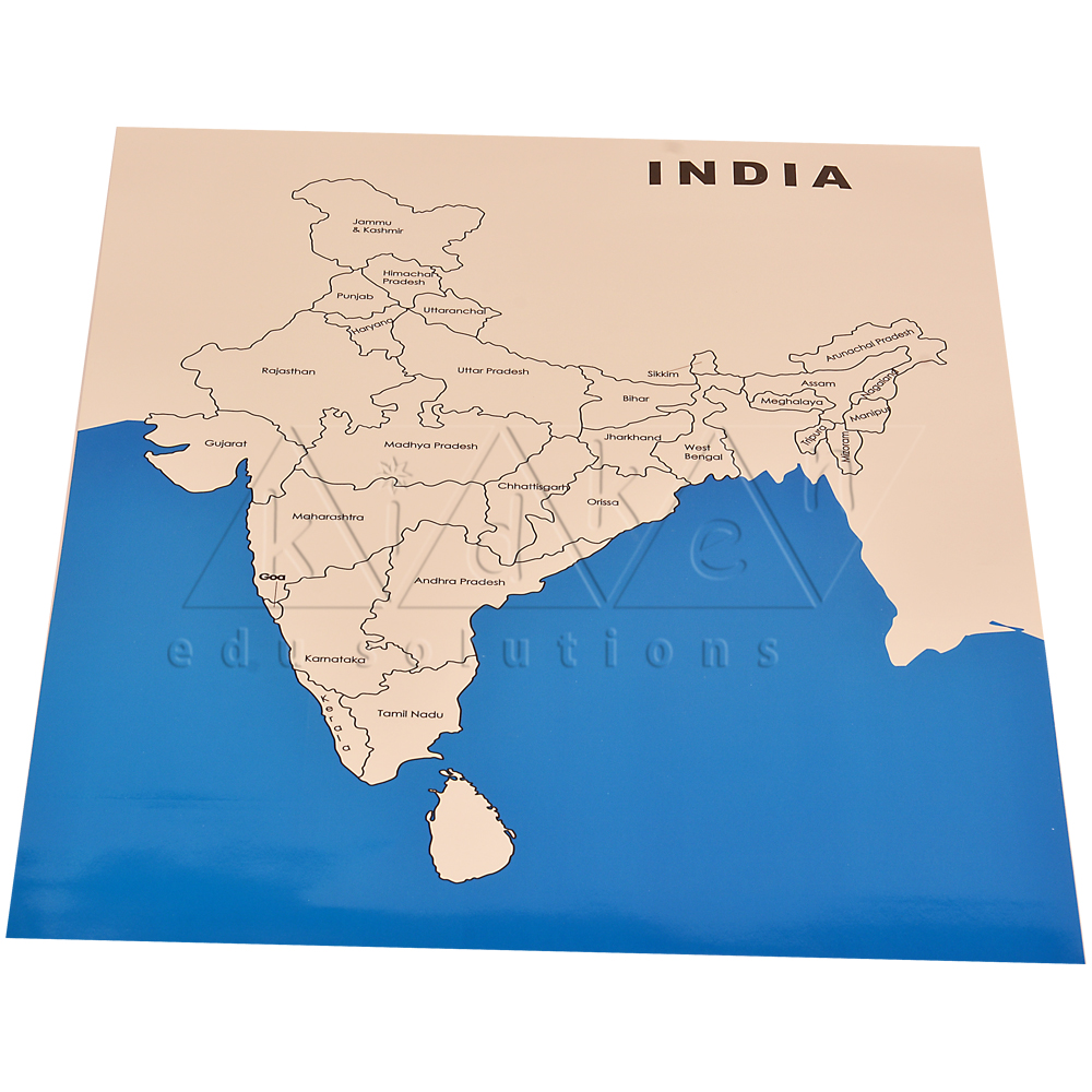 Control Map India - Labelled - Kidken Edu Solutions