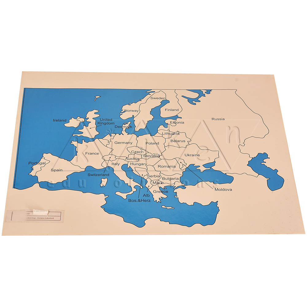 Control Map Europe – Labelled – KidKen Edu Solutions