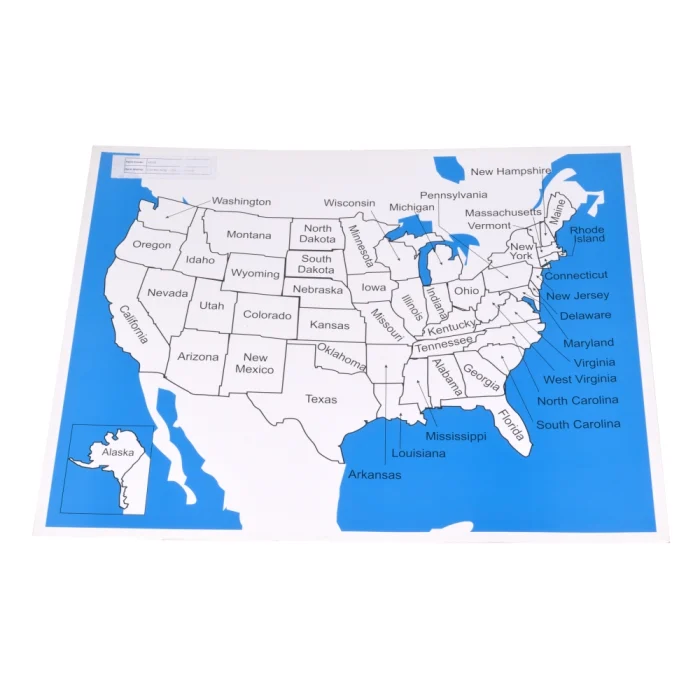Control Map USA Labelled - Kidken Edu Solutions