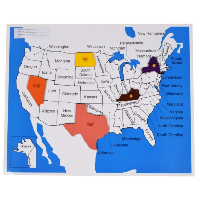 Control Map USA Labelled - Kidken Edu Solutions