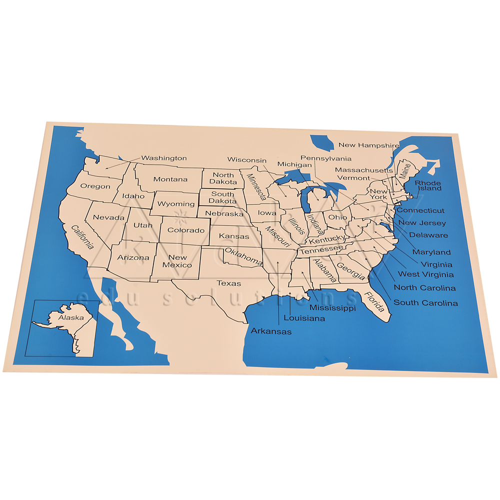 Control Map USA Labelled - Kidken Edu Solutions