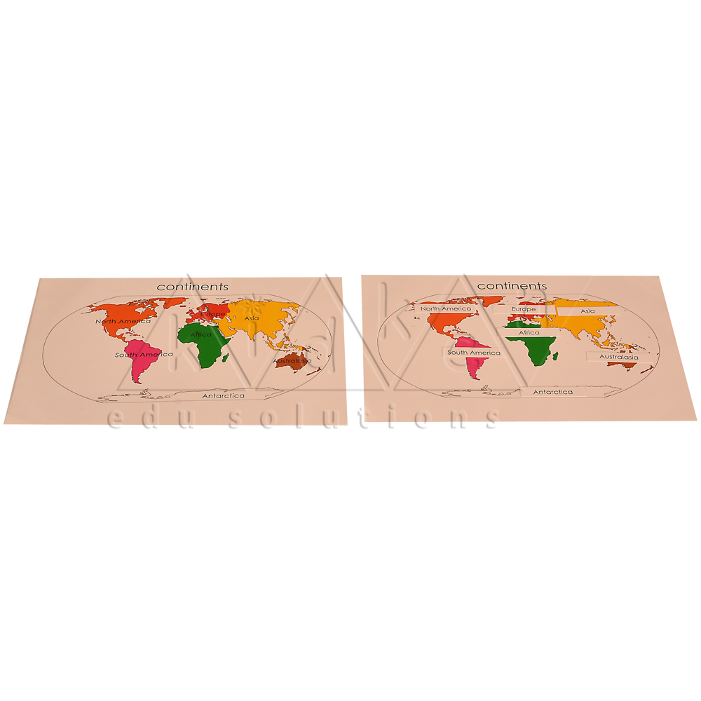 Isolation Maps - Continent - Kidken Edu Solutions