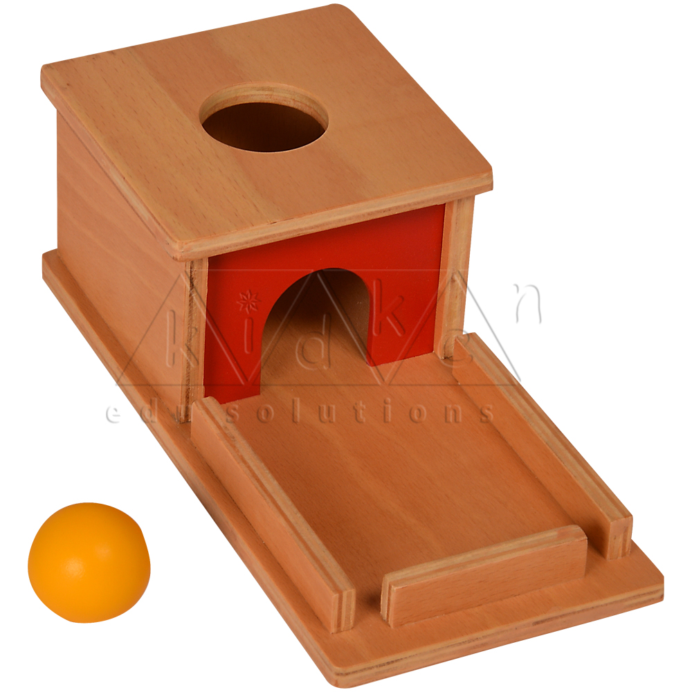 Object permanance box with tray | Kidken Edu Solutions for Montessori