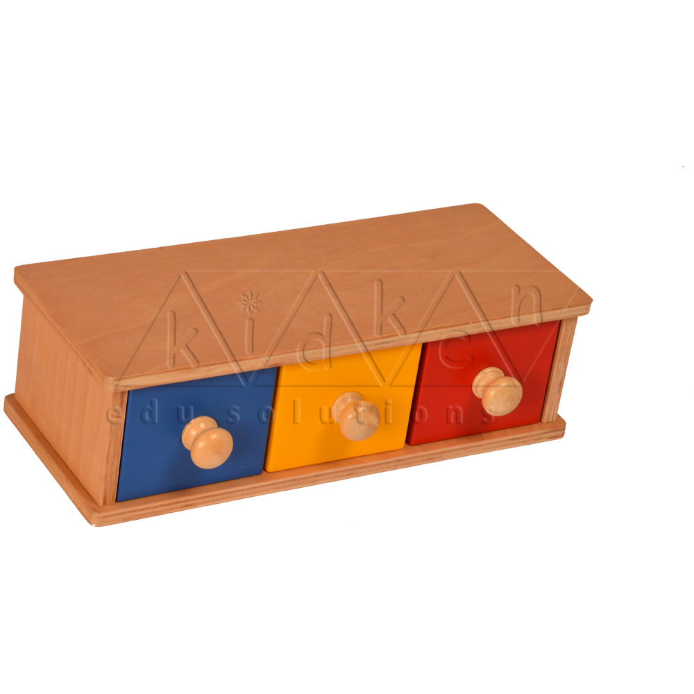 Box with bins, toddler montessori material, montessori toddler, infant