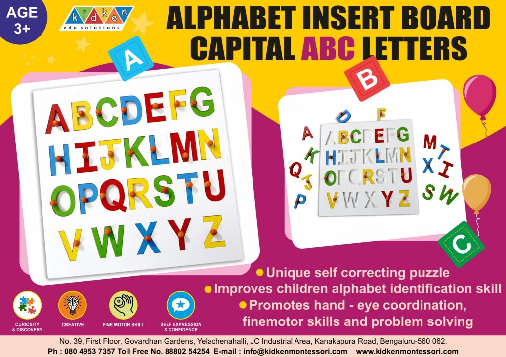 Buy Alphabet Insert Board-Capital ABC Letter At Best Price | KidKen Edu ...