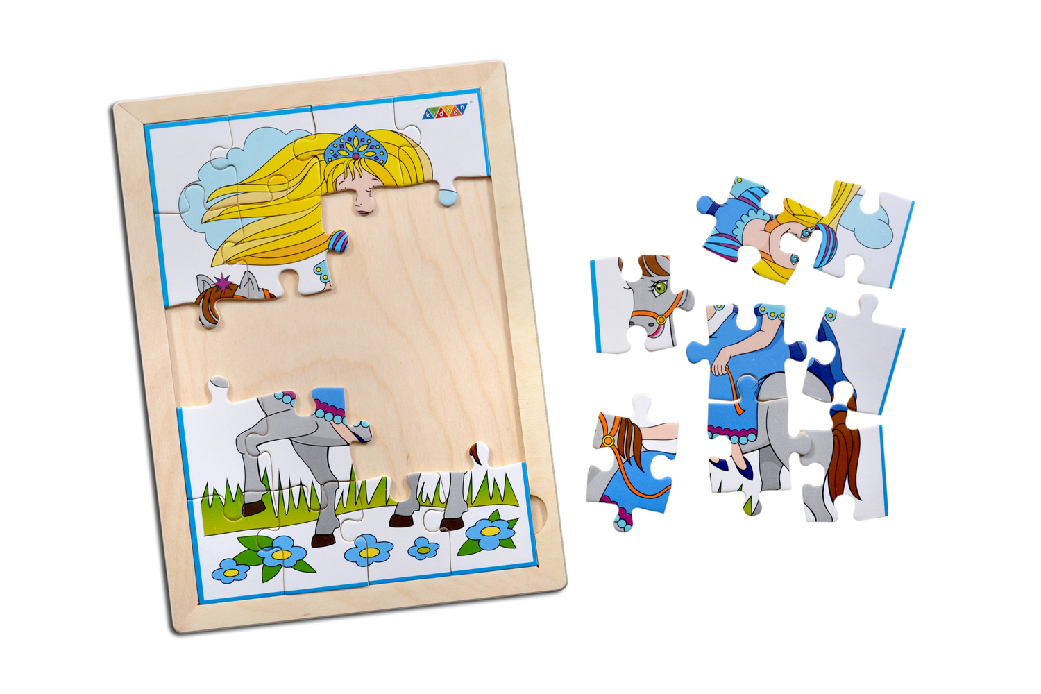 Buy Princesses Jigsaw Puzzle With Colouring Sheet At Best Price | Kidken