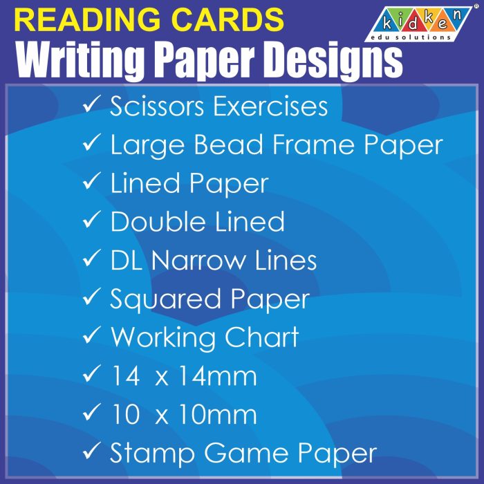 Buy Reading Cards - Writing Paper Designs At Best Price | Kidken
